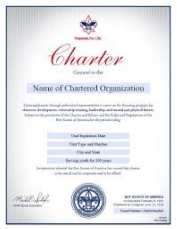 Looking for your Unit's Recharter Certificate? - Mission Peak District